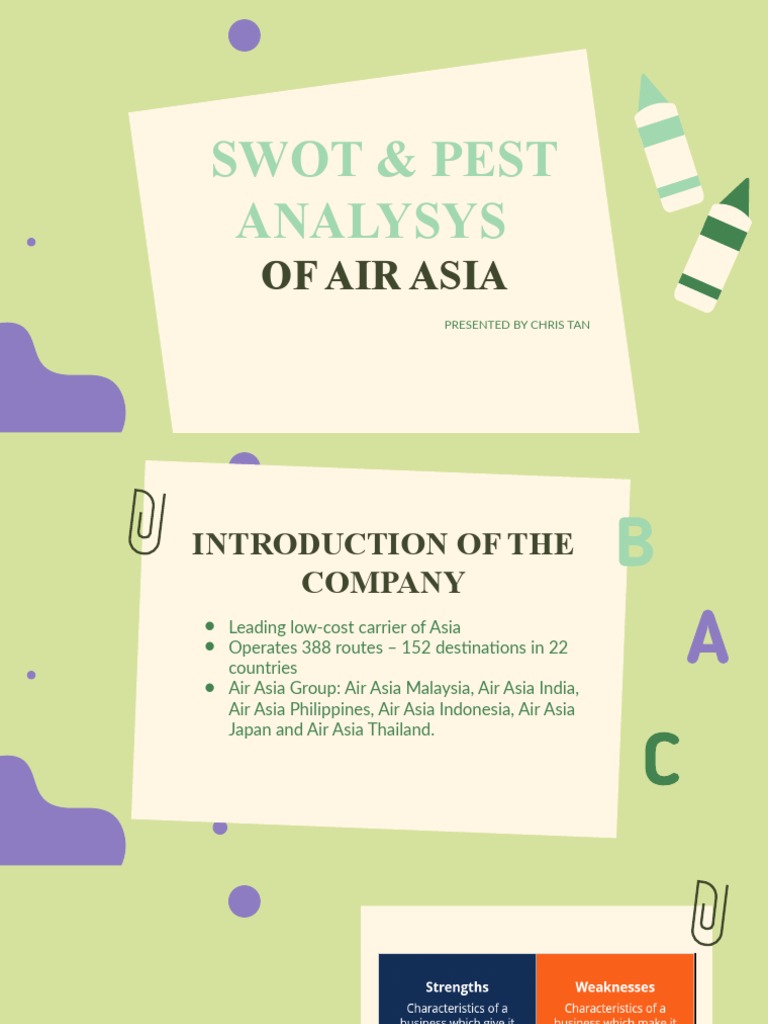 AirAsia SWOT and PEST Analysis | PDF | Airlines | Swot Analysis