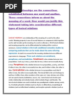 Sense Relations Ii | PDF | Semantics | Lexical Semantics
