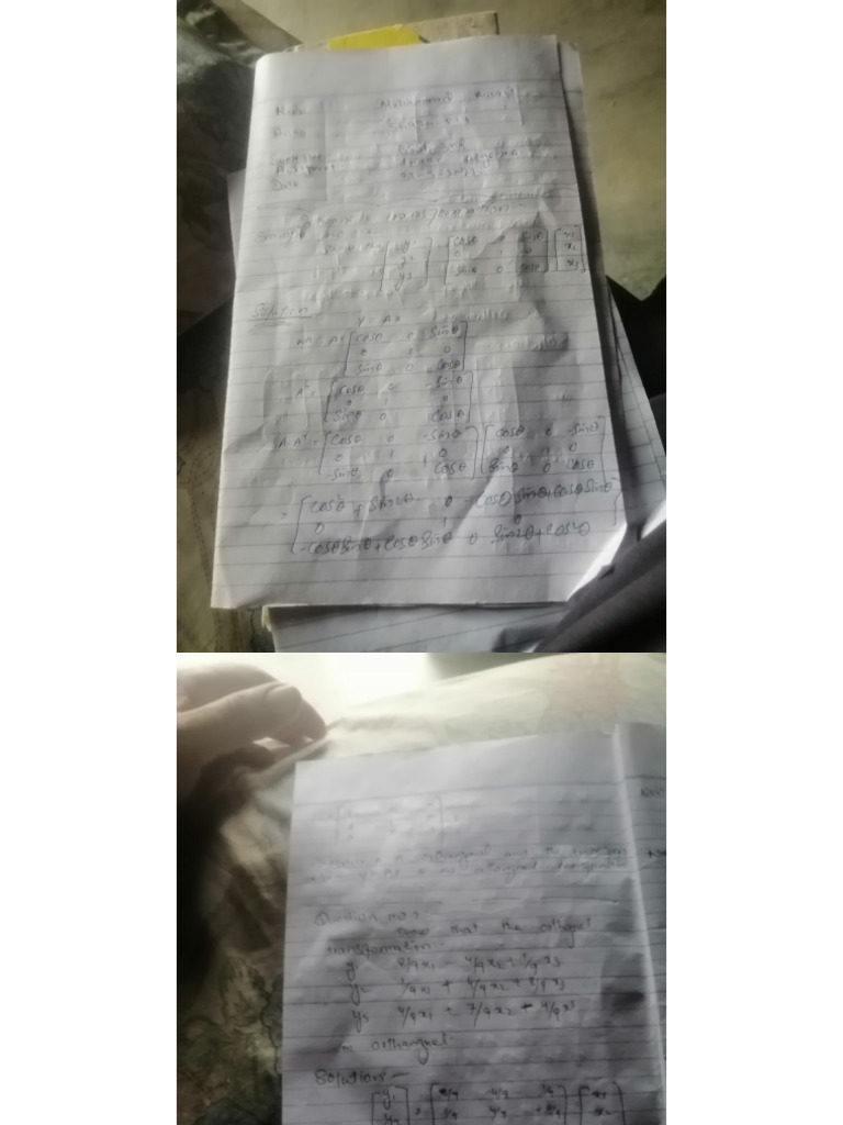 Assignment Linear Algebra 2 | PDF