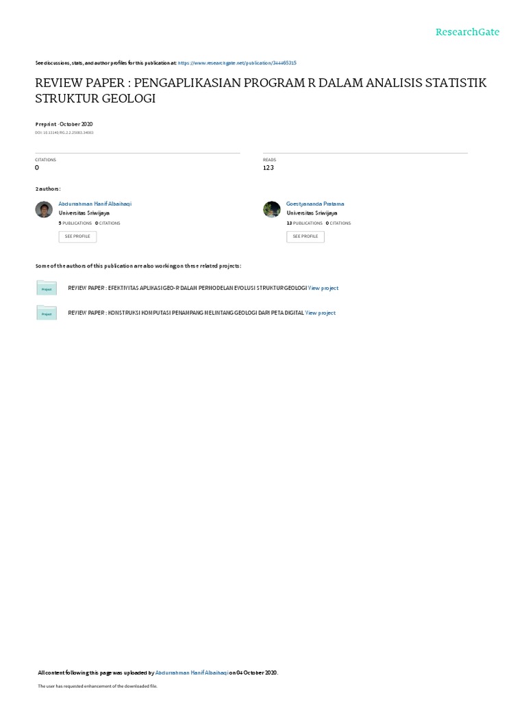 Review Paper: Pengaplikasian Program R Dalam Analisis Statistik ...
