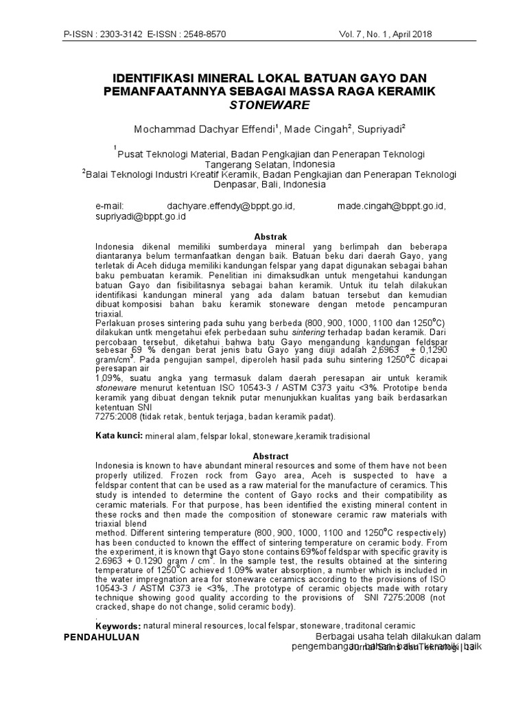 Jurnal Mineral | PDF