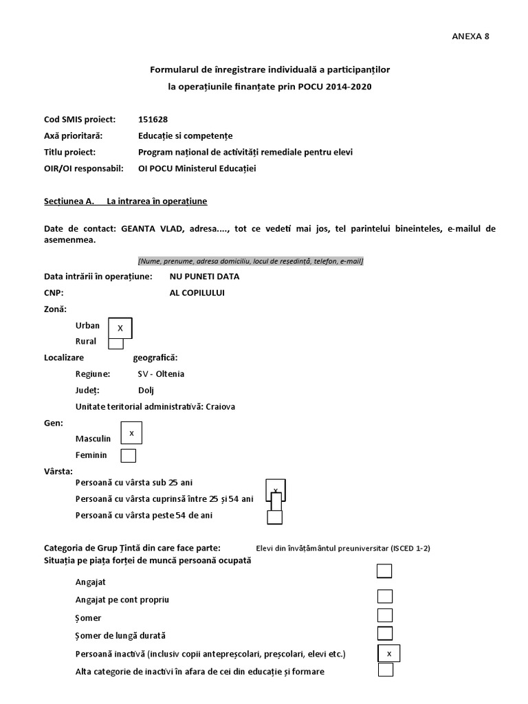 Anexa-8-Formular-inregistrare-grup-tinta Important | PDF