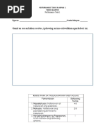 Grade 5 Performance Task Epp | PDF