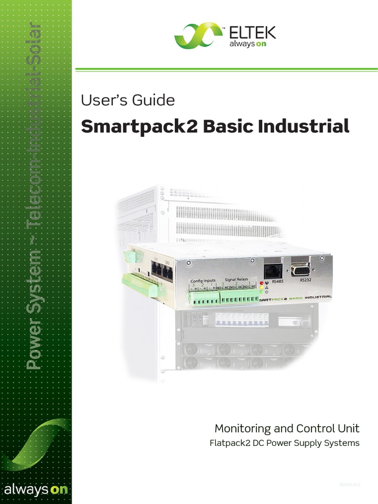 Smartpack2 Basic Industrial: User's Guide | PDF | Power Supply | Direct Current