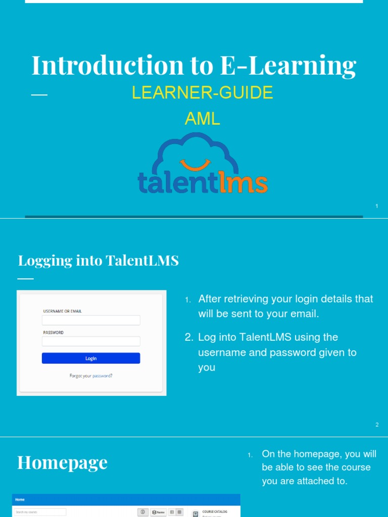 TalentLMS Learner Guide AML 27012021 | PDF | Computer Mediated Communication | World Wide Web