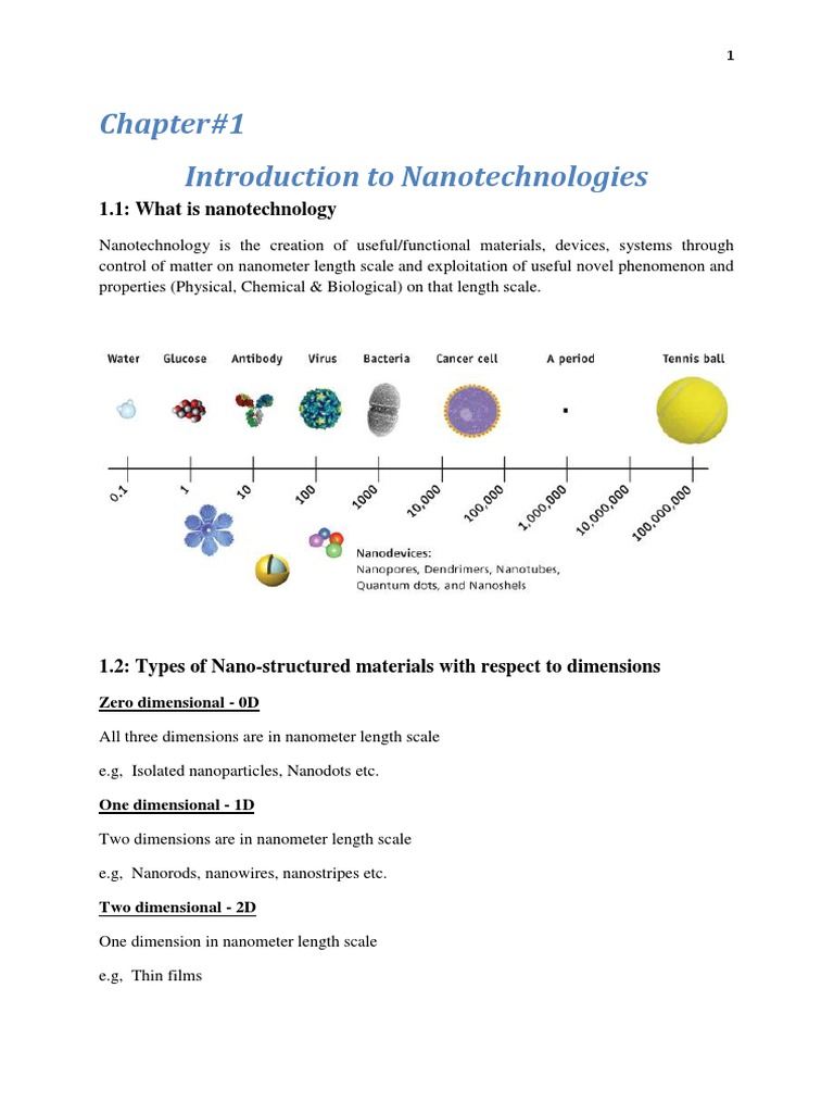 Chapter#1 Introduction To Nanotechnologies: 1.1: What Is Nanotechnology ...