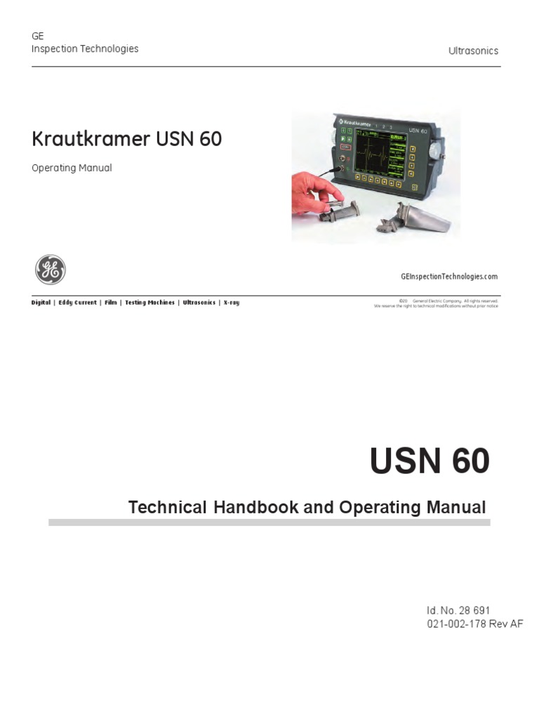 USN60 Operating Manual | PDF | Ultrasound | Battery Charger