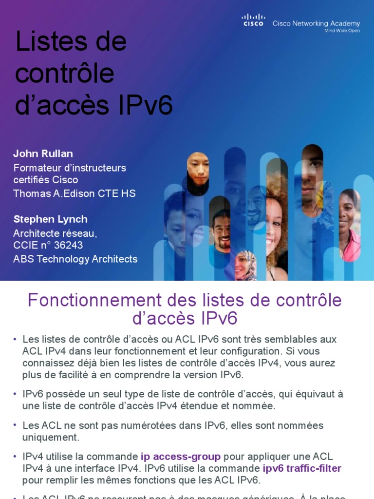 IPv6 ACL | PDF | I Pv6 | Protocole de transfer de fichier