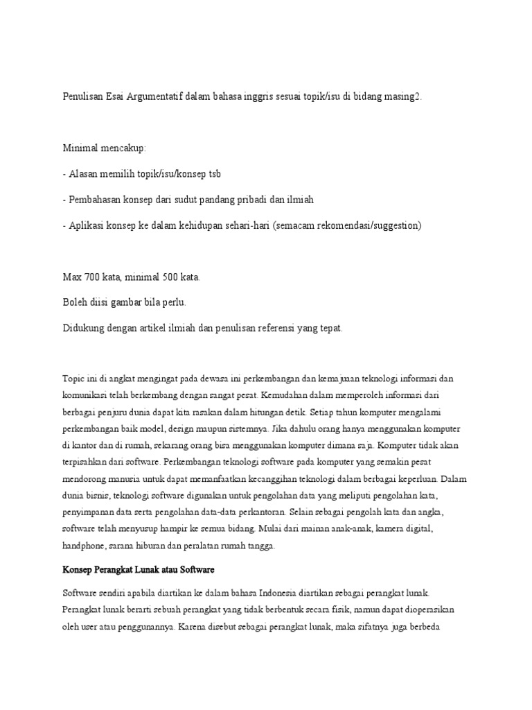 Perangkat Lunall Teks Argument | PDF
