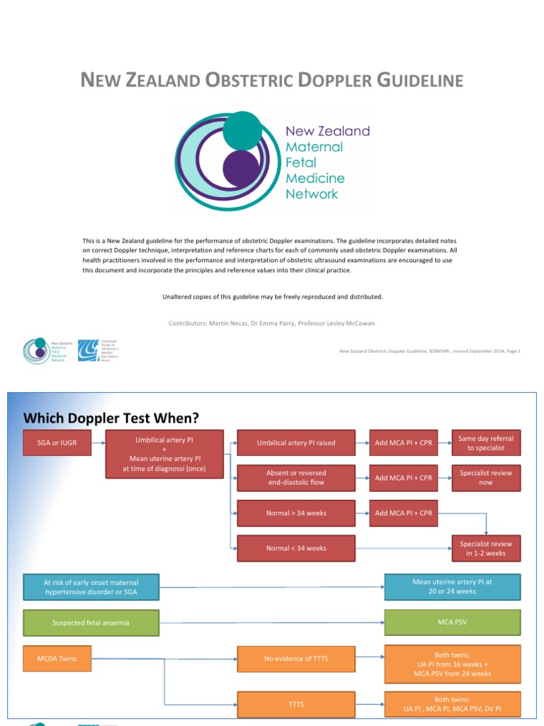 NZMFMN Obstetric Doppler Guideline 2015 | PDF | Medical Ultrasound ...