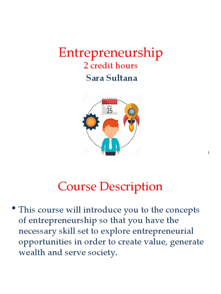 Entrepreneurship: 2 Credit Hours | PDF | Entrepreneurship | Creativity