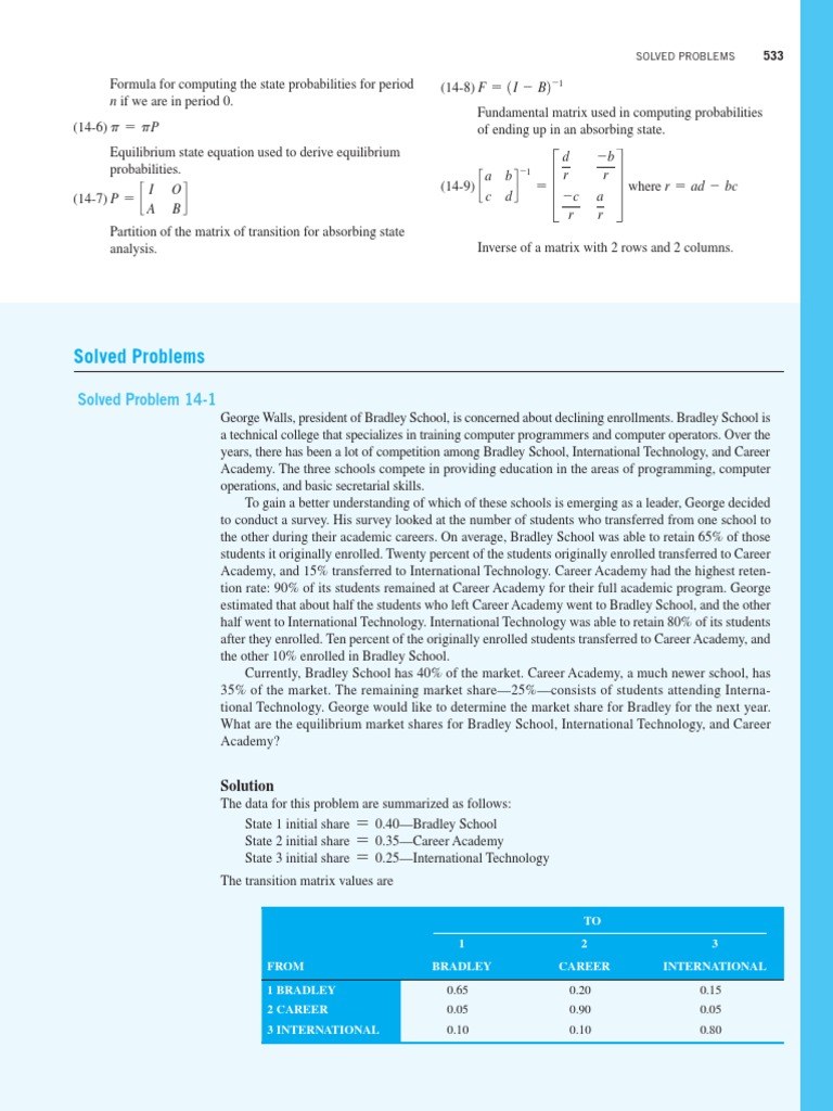 Solved Problems: Nifweareinperiod0 | PDF | Markov Chain | Matrix (Mathematics)