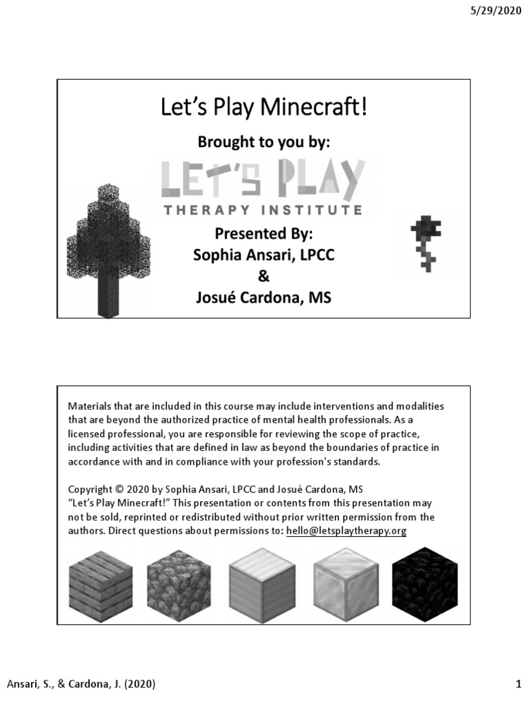 Let's Play Minecraft!: Brought To You by | PDF | Minecraft | Leisure