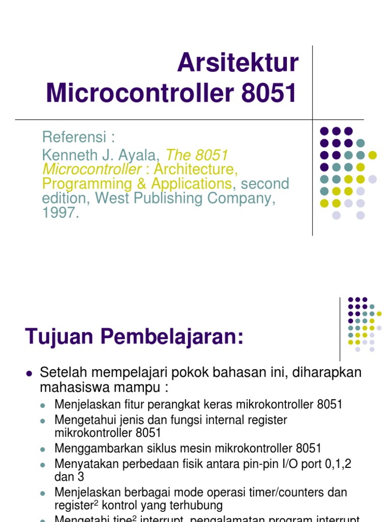 4 - Arsitektur Microcontroller 8051 | PDF
