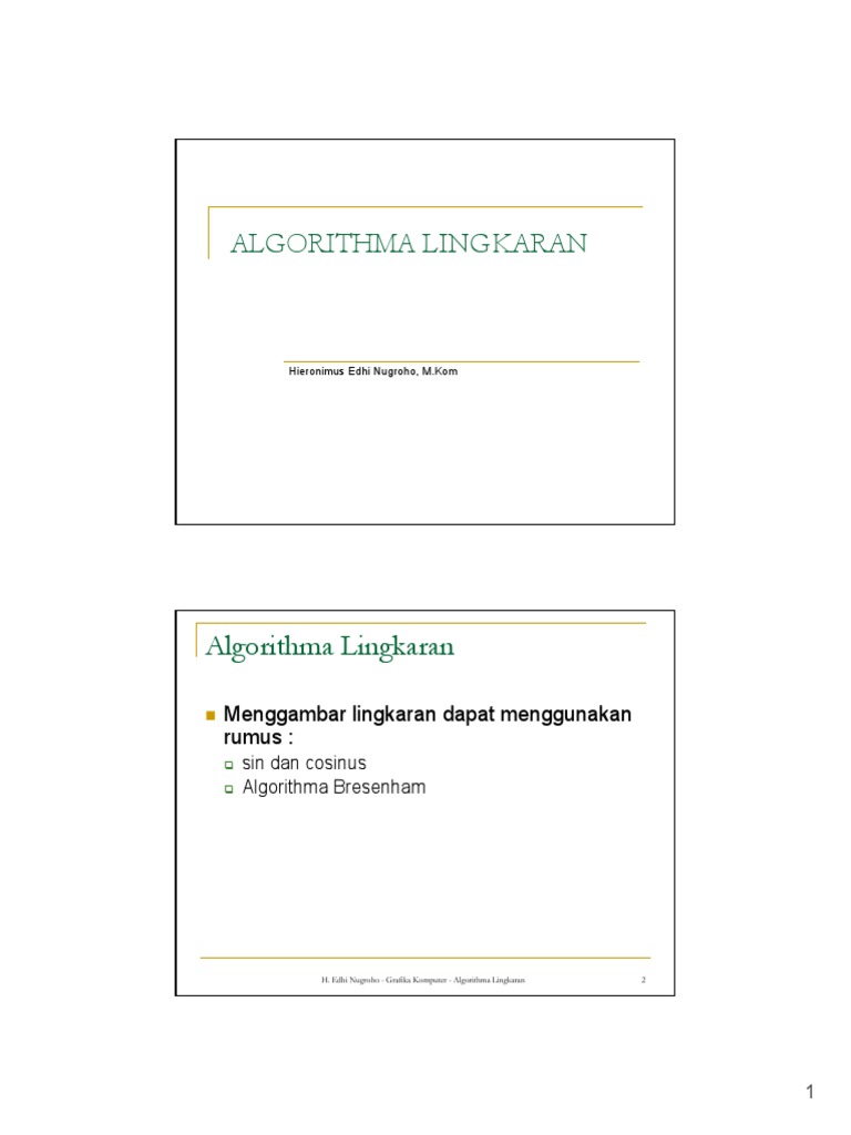 03 Algoritma - Lingkaran | PDF