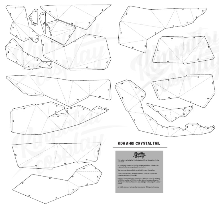KDA Ahri Crystal Tail Pattern 2.0 Kinpatsu Cosplay xqqng8 | PDF | Nature