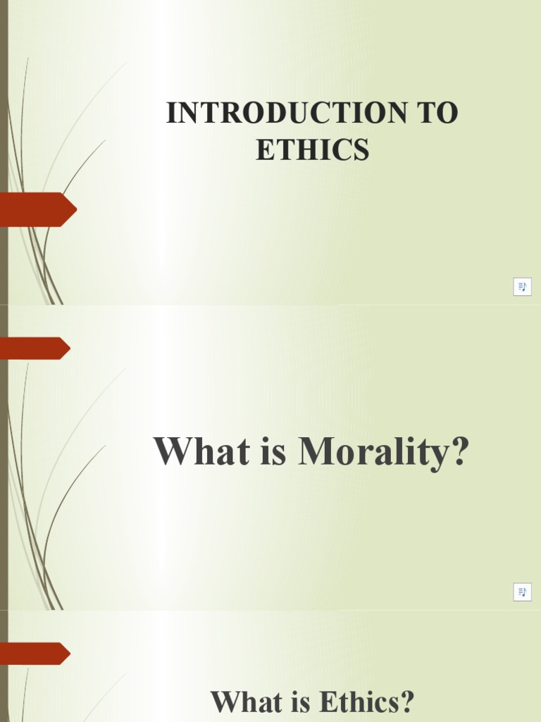 Introduction To Ethics | PDF
