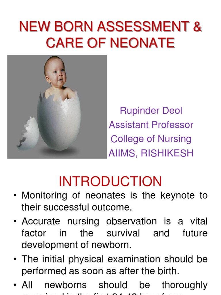 Newborn Assessment: Purpose and Techniques | PDF | Anatomical Terms Of ...
