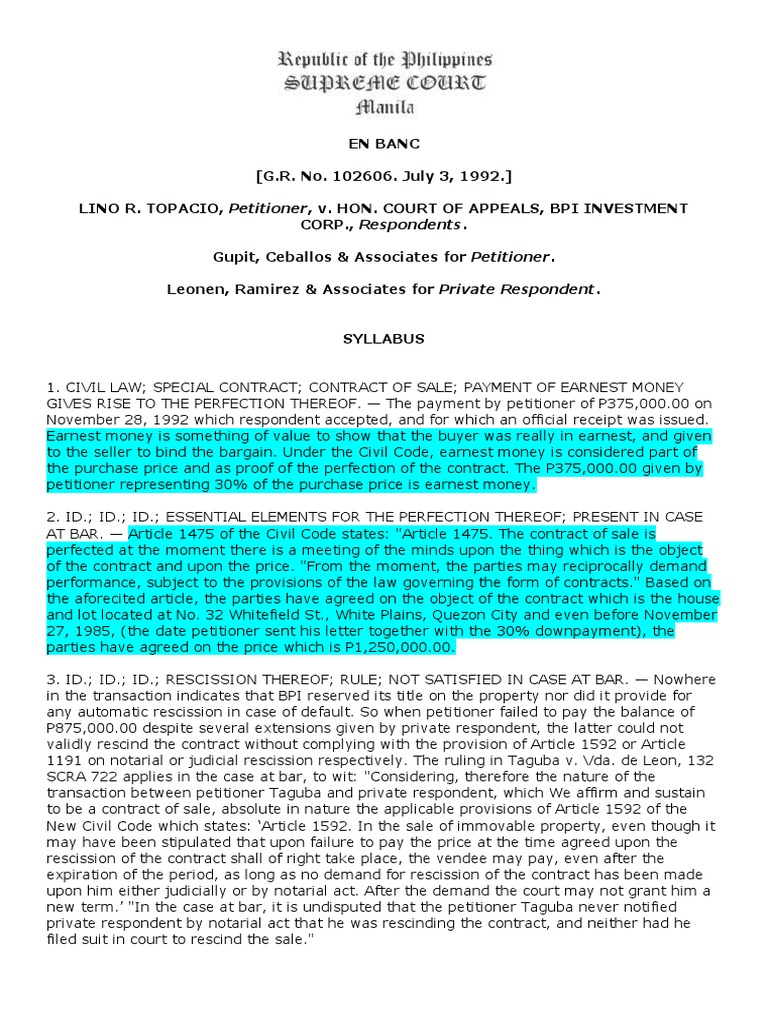 BPI Maybahay Contract Dispute Ruling | PDF | Mortgage Law | Foreclosure