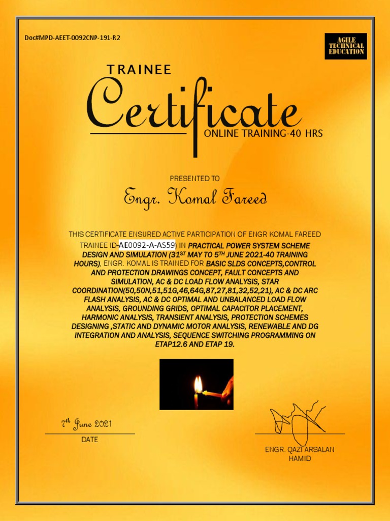 Power System Design Certification | PDF