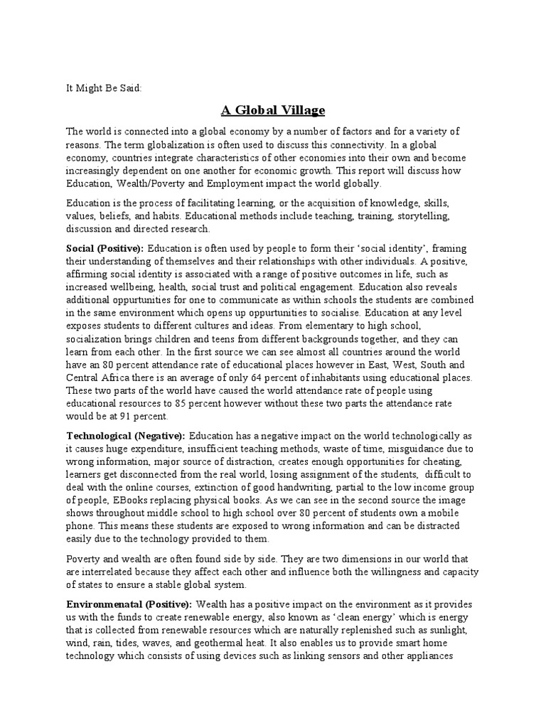 Geo Ass | PDF | Employment | Poverty