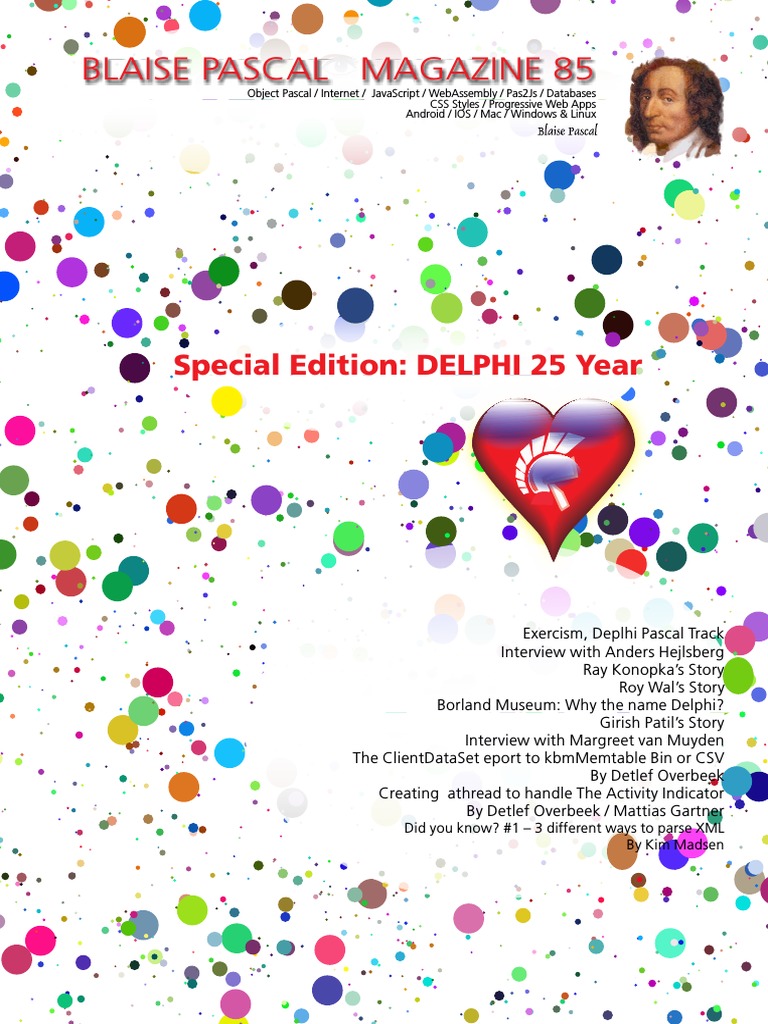 Blaise Pascal Magazine 85: Special Edition: DELPHI 25 Year | PDF | C Sharp (Programming Language ...