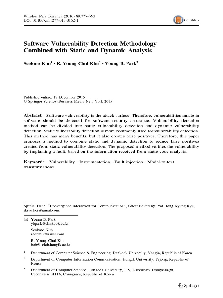 Kim Et Al. - 2016 - Software Vulnerability Detection Methodology ...