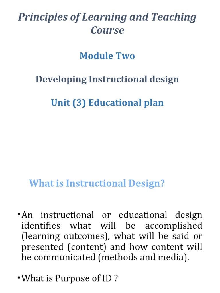Developing Instructional Design | PDF | Instructional Design | Learning