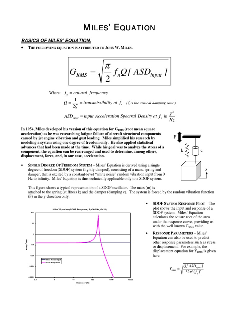 Miles Equation | PDF | Applied And Interdisciplinary Physics | Physics