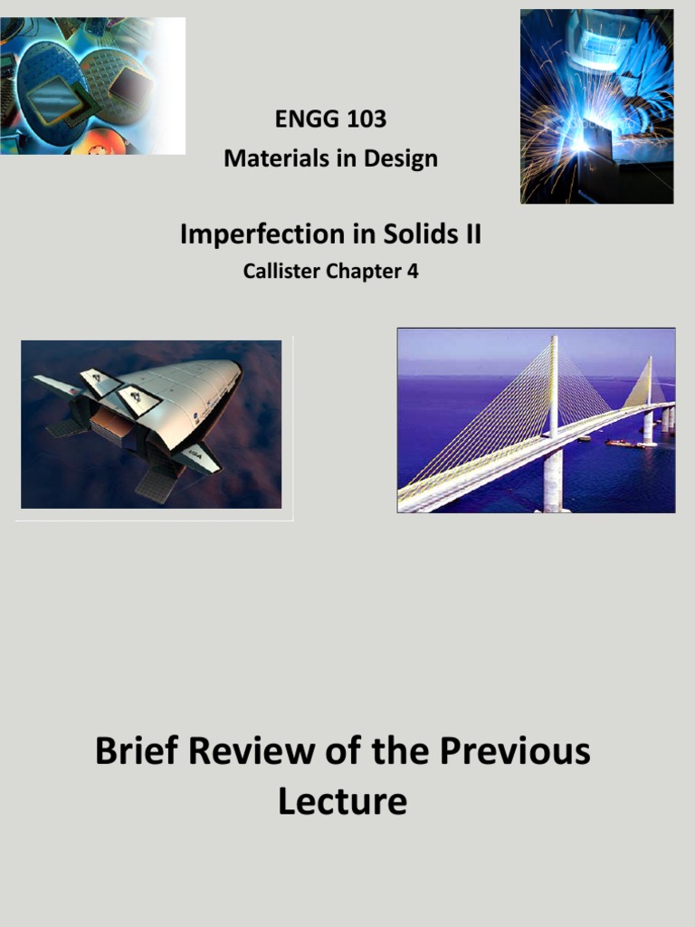 Characterization of Imperfections in Engineering Materials | PDF | Dislocation | Crystallite