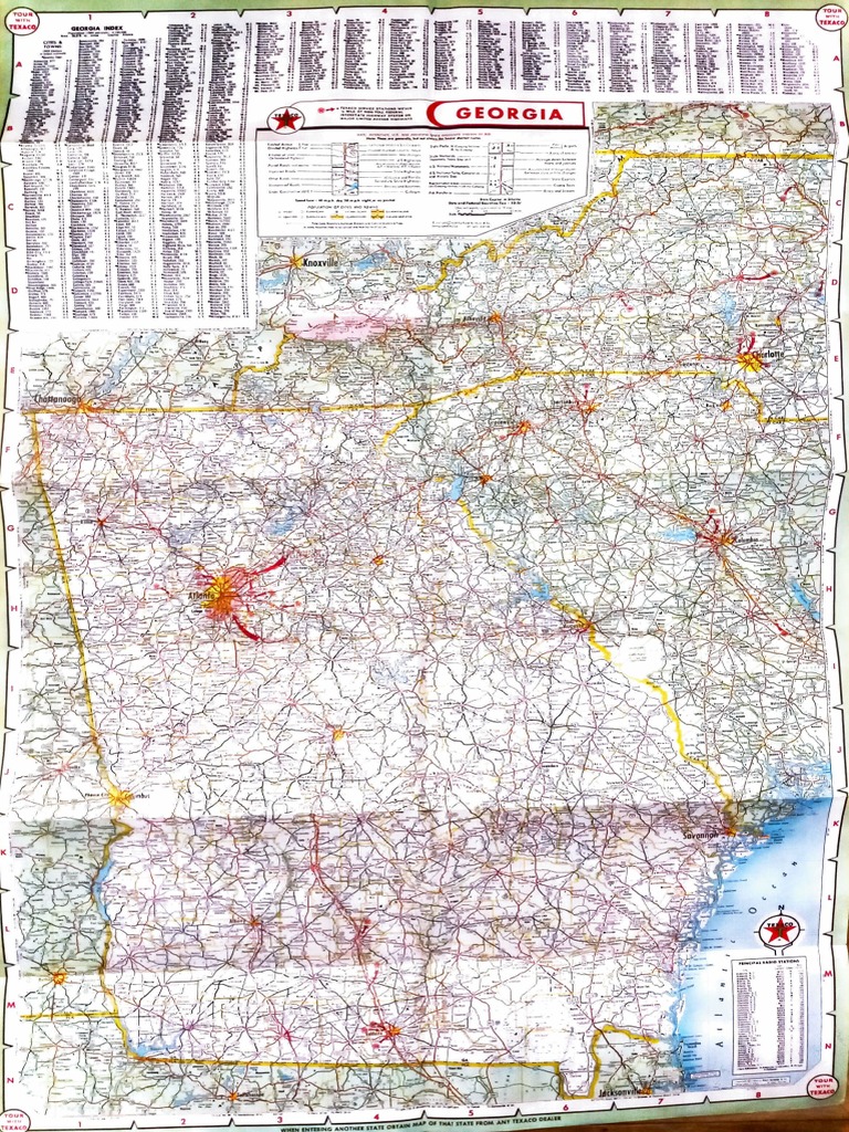 Georgia State Road Map 1964 | PDF