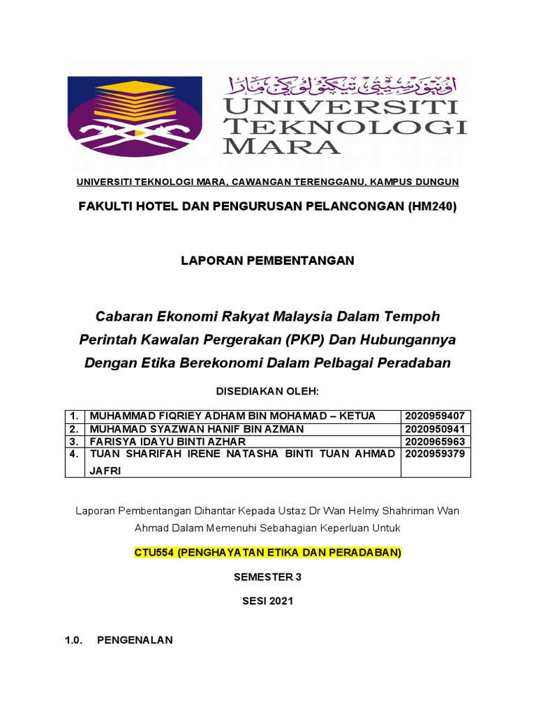 Laporan Pembentangan CTU544 | PDF