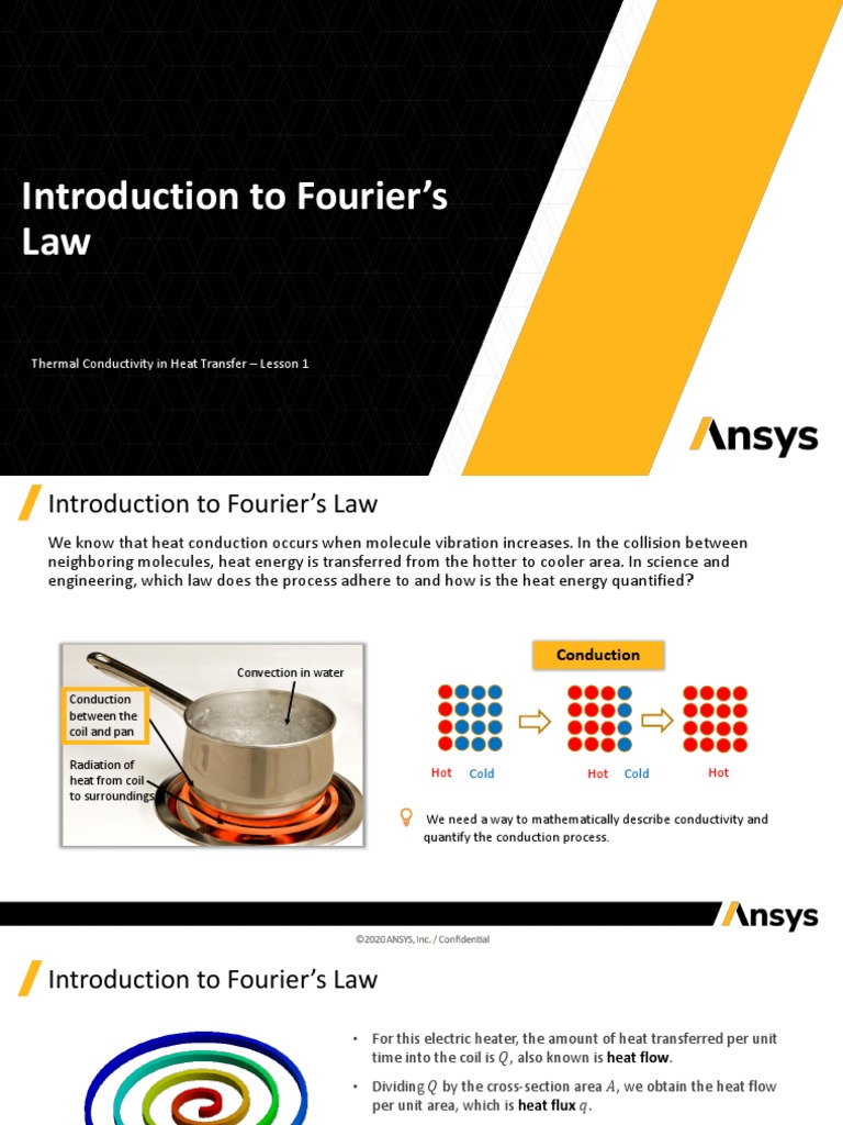 Lesson 1 Introduction To Fouriers Law | PDF | Thermal Conduction | Heat