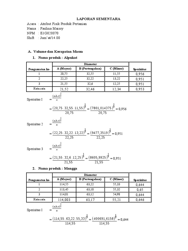 Lapsem Acara 1 - Faulina Maissy - E1g020070 | PDF