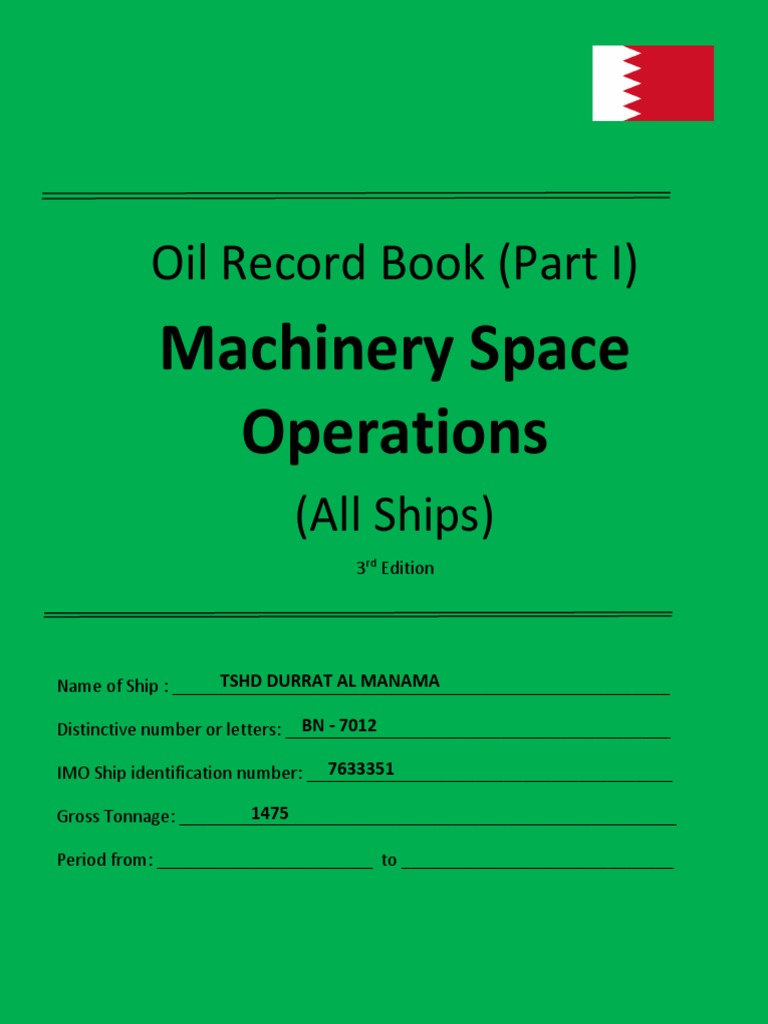Oil Record Book Part I | PDF | Fuel Oil | Transport