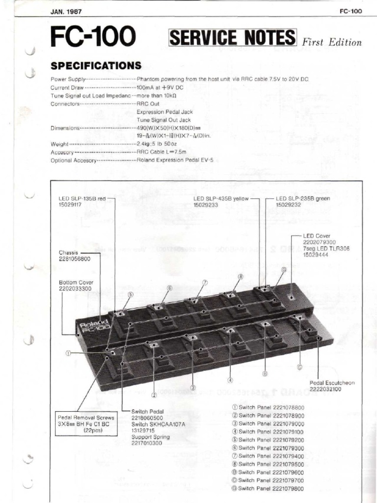 Fc-100 Service Notes: Specifications | PDF | Printed Circuit Board ...