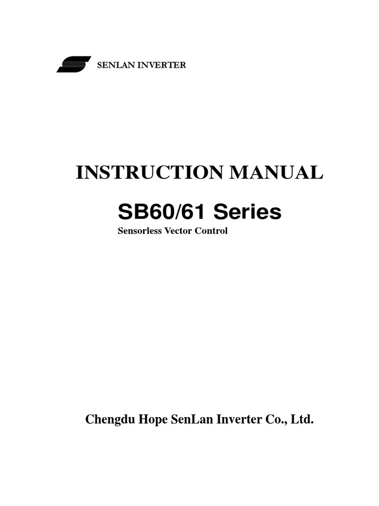 SB60/61 Series: Instruction Manual | PDF | Power Inverter | Electrical ...