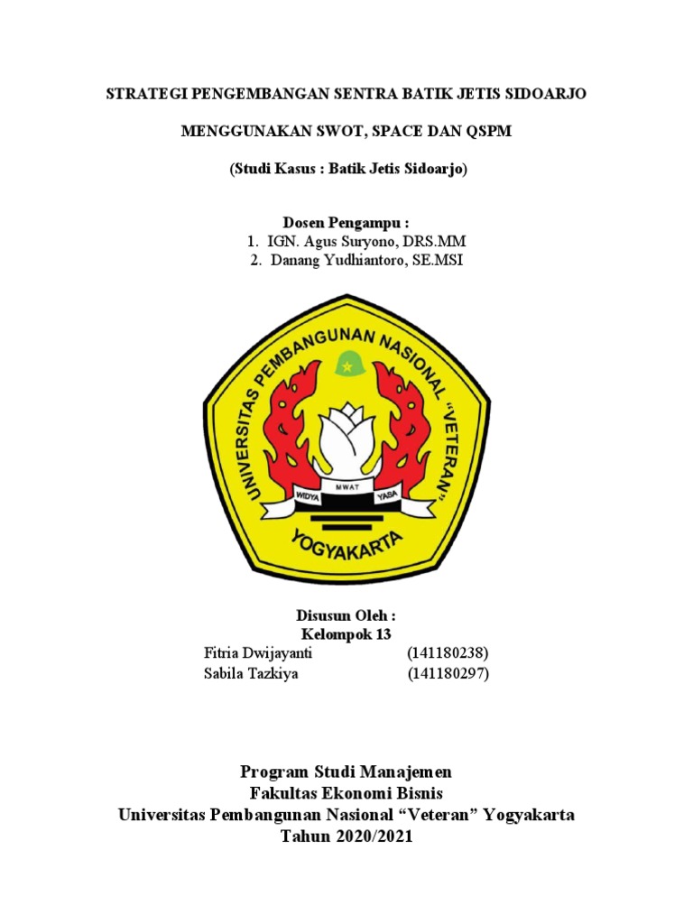 Strategi Pengembangan Sentra Batik Jetis Sidoarjo | PDF