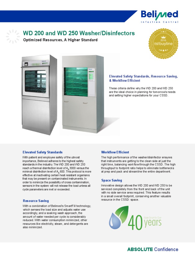 Belimed WD200andWD250 - 12 2016 | PDF | Washing Machine | Water