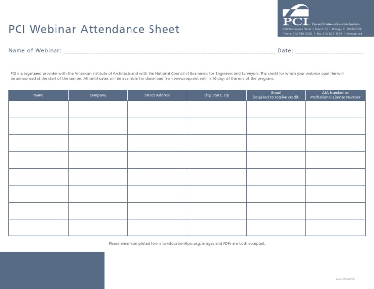 Webinar Attendance Sheet | PDF | Design | Business