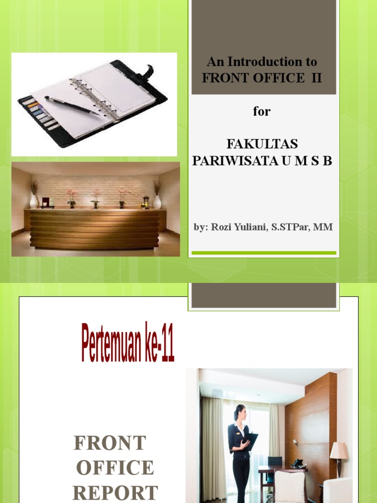 Pertemuan Ke-9 Front Office Report | PDF | Bisnis