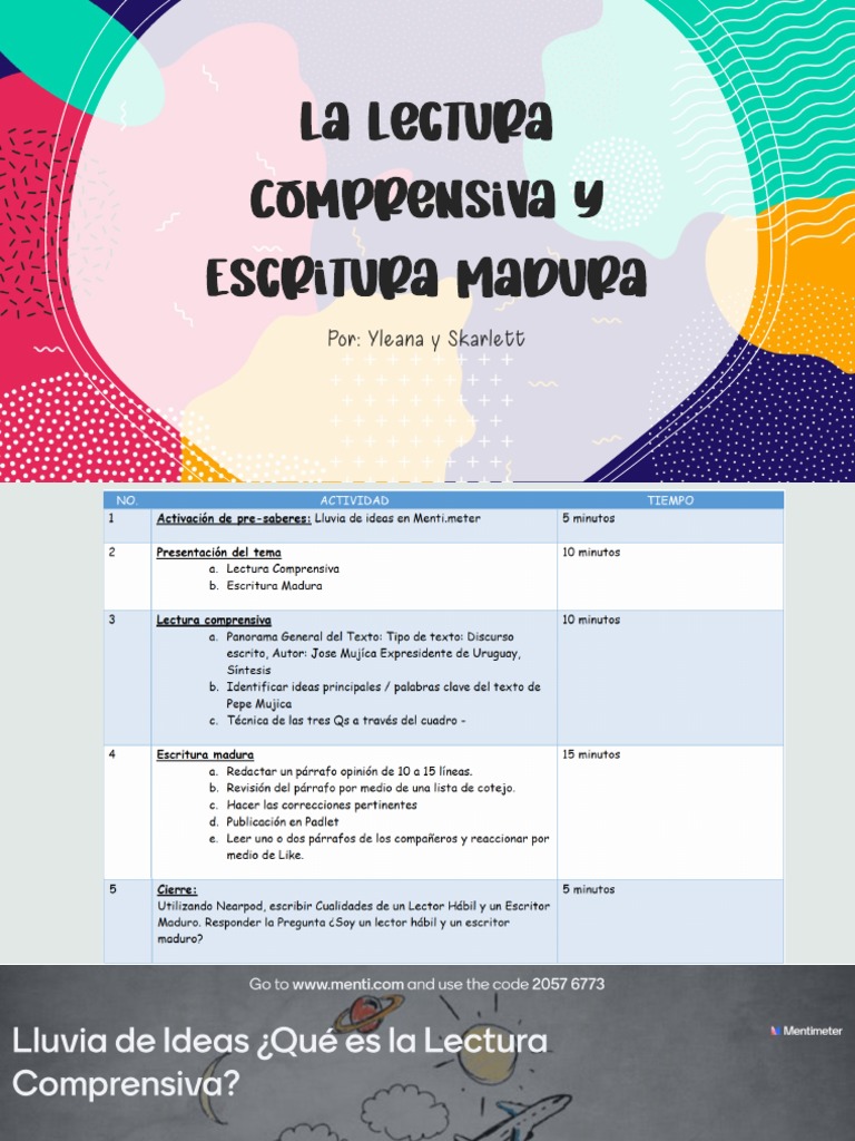 Presentación Estrategias - Lectura Comprensiva y Escritura Madura | PDF ...