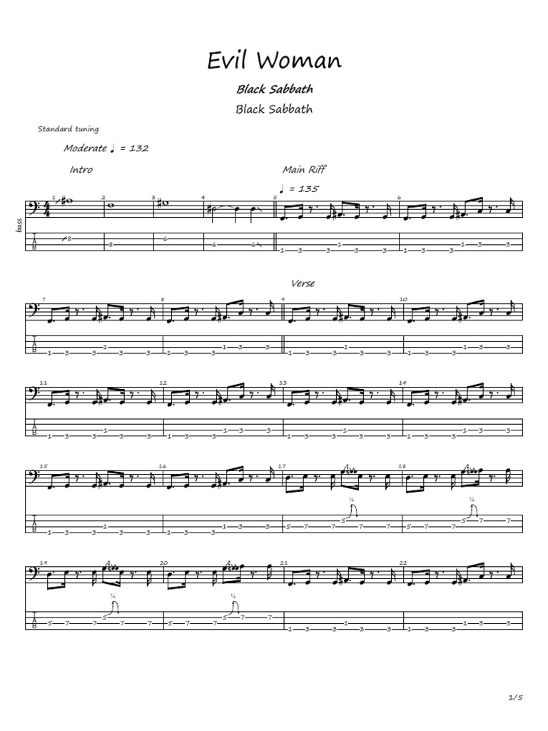 Black Sabbath - Evil Woman | PDF