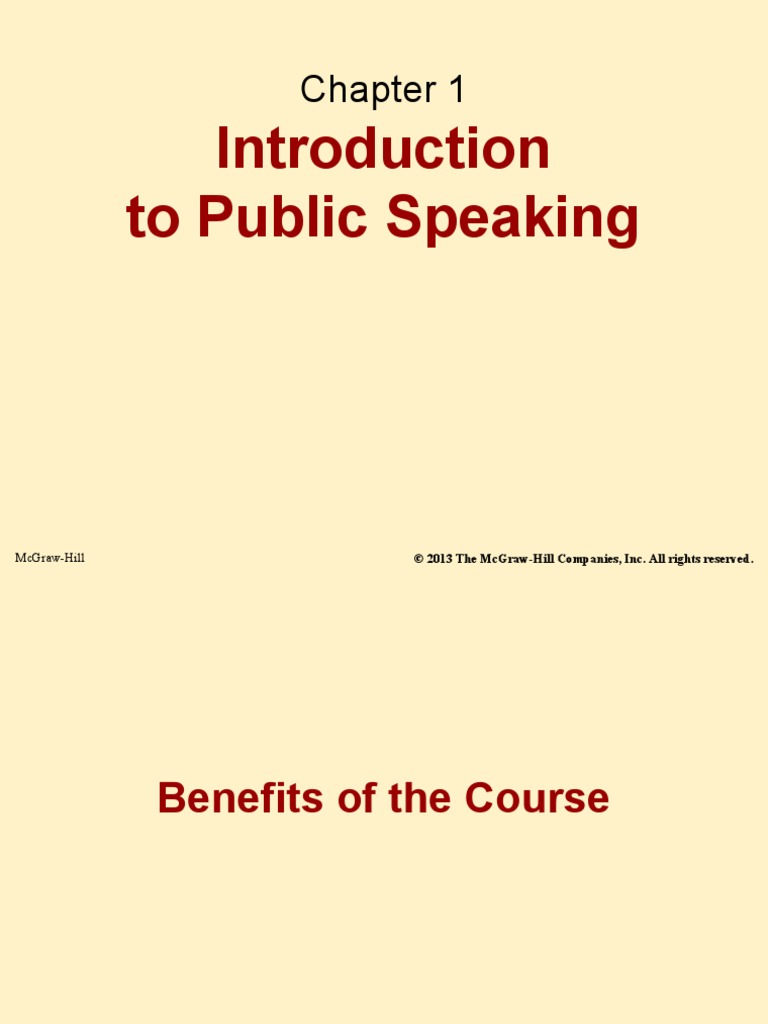 To Public Speaking: Mcgraw-Hill | PDF | Public Speaking | Communication