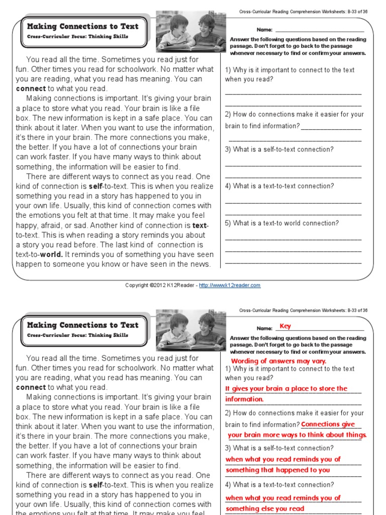Cross Curricular Reading Comprehension Worksheets D 25 Of 36 Brilliant