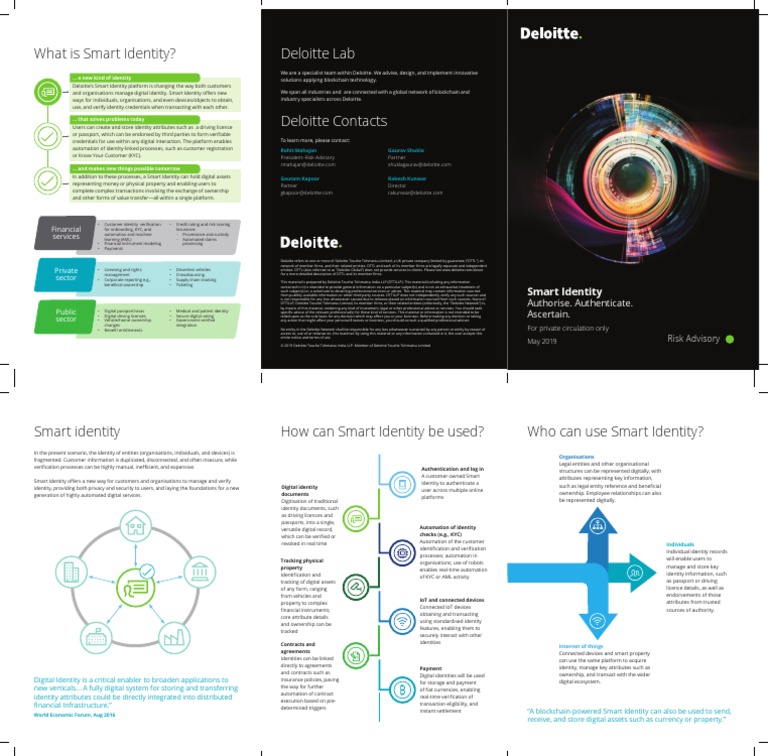 Deloitte Smart Identity 1 | PDF | Internet Of Things | Authentication