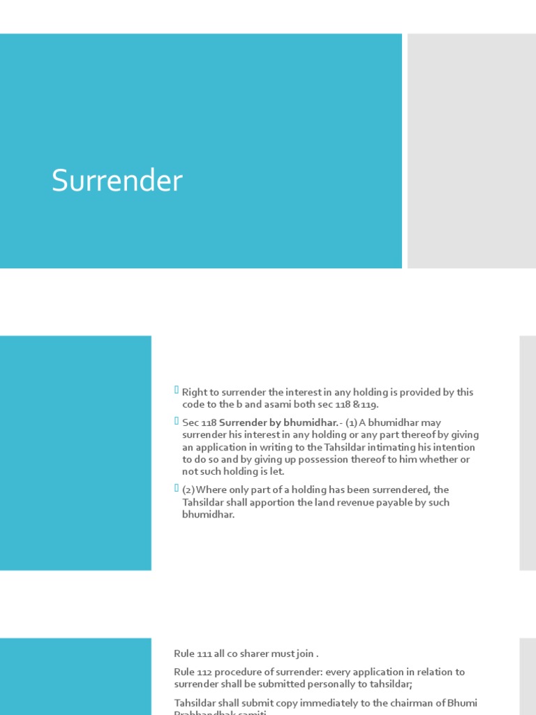 Surrender and Abandonment | PDF | Common Law | Justice