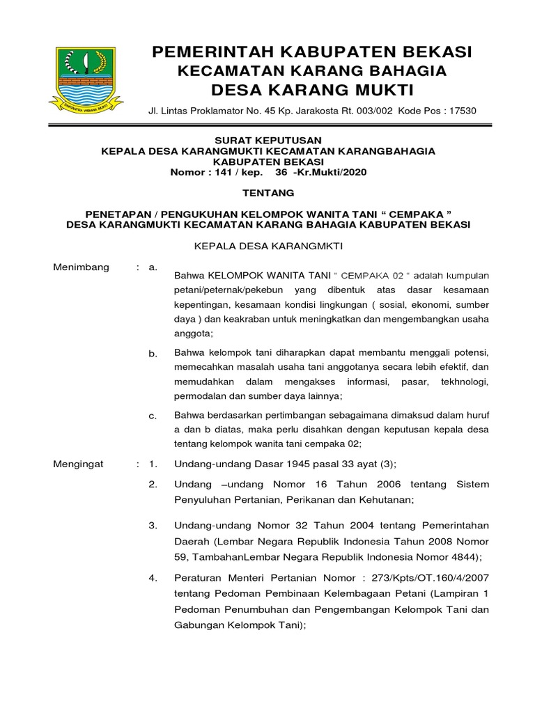 SK KWT Cempaka | PDF