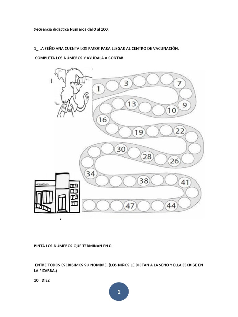 Secuencia Didáctica Números Del 0 Al 100 UNIDAD DIDACTIC MATEMATICAS ...