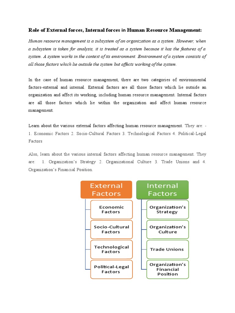 Factors Affecting Human Resource Management New | PDF | Human Resource ...